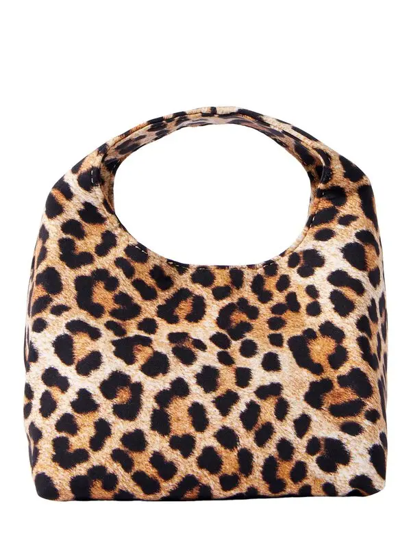 LOEFFLER RANDALL Kenzie Leopard-print Jersey Clutch - Animal Print