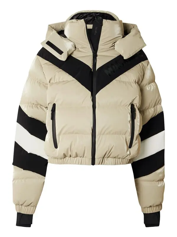 Mackage Kairi Hooded Cropped Quilted Down Ski Jacket - Brown