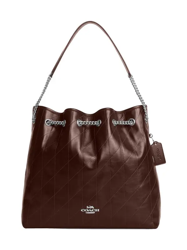 COACH OUTLET Coach Evelyn Large Quilted Shoulder Bag - Silver/maple