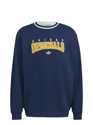 Adidas Script Crew Sweatshirt - Collegiate Navy Blue