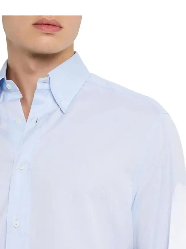 Brunello Cucinelli Apos;s Twill Classic Fit Button-down Shirt - Ltblue