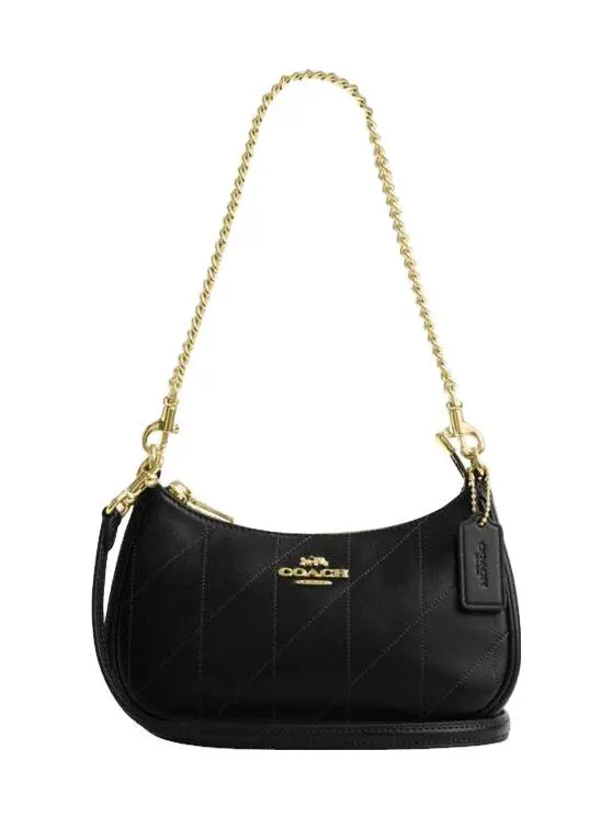 COACH® Teri Mini Crossbody Bag With Quilting - Gold/black