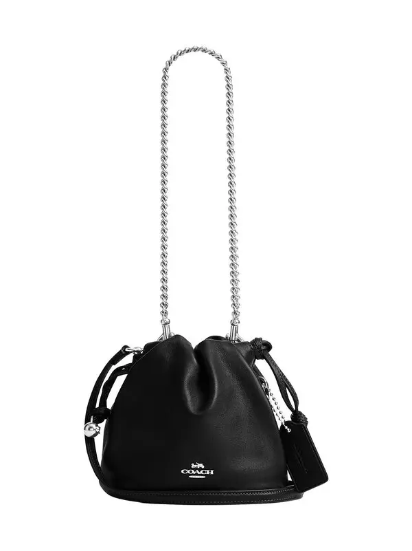 COACH OUTLET Faye Mini Drawstring Bag - Silver/black