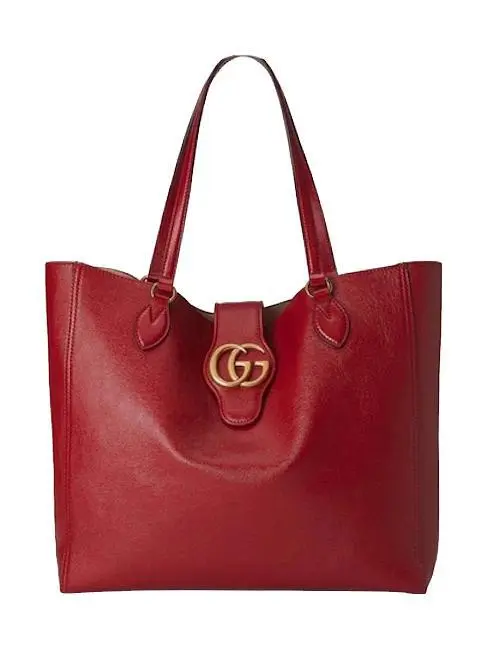 Gucci Double G Medium Tote - Red