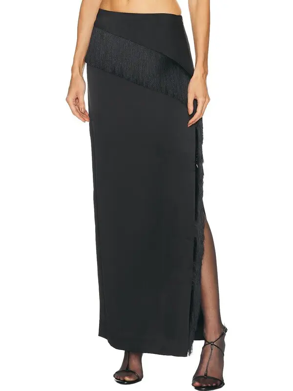 SRG Sandra Silk Skirt - Black