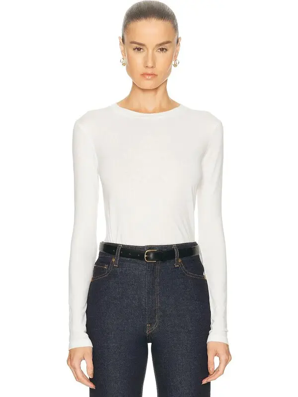 American Vintage Gamipy Long Sleeve Shirt - Blanc