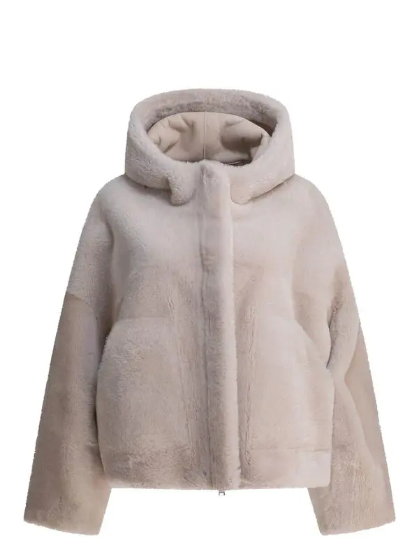 BLANCHA Shearling Jacket - White