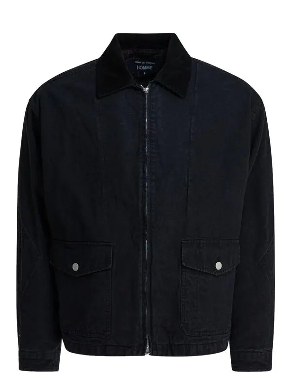 Comme Des Garçons Zippered Denim Jacket - Black