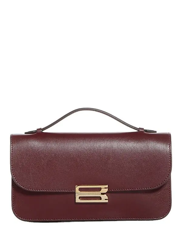 Victoria Beckham Dorian Mini Leather Shoulder Bag - Burgundy