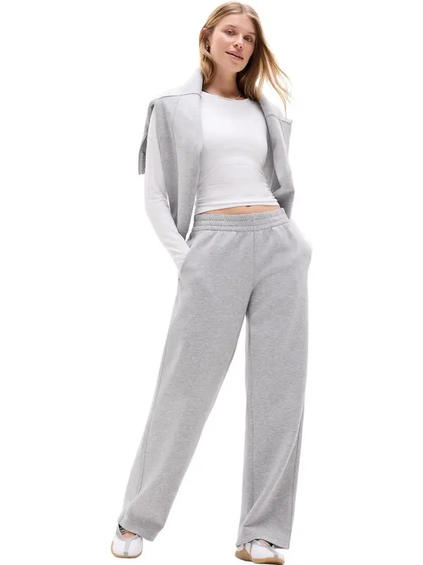 Athleta Form Knit Mid Rise Straight Pant - Grey