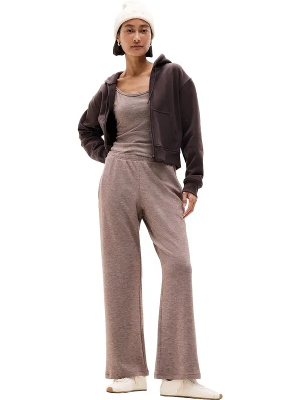Athleta Sunday Rib High-rise Pants - Chocolate Brown Heather