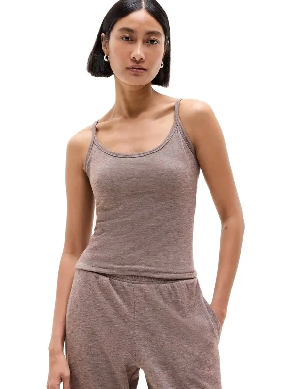 Athleta Sunday Rib Cami - Chocolate Brown Heather