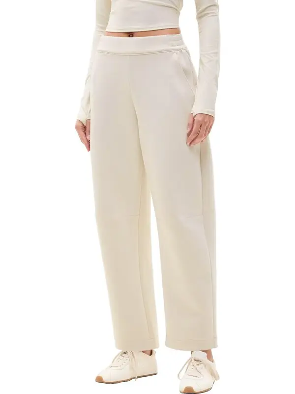 Athleta Form Knit Mid Rise Barrel Pant - Bone