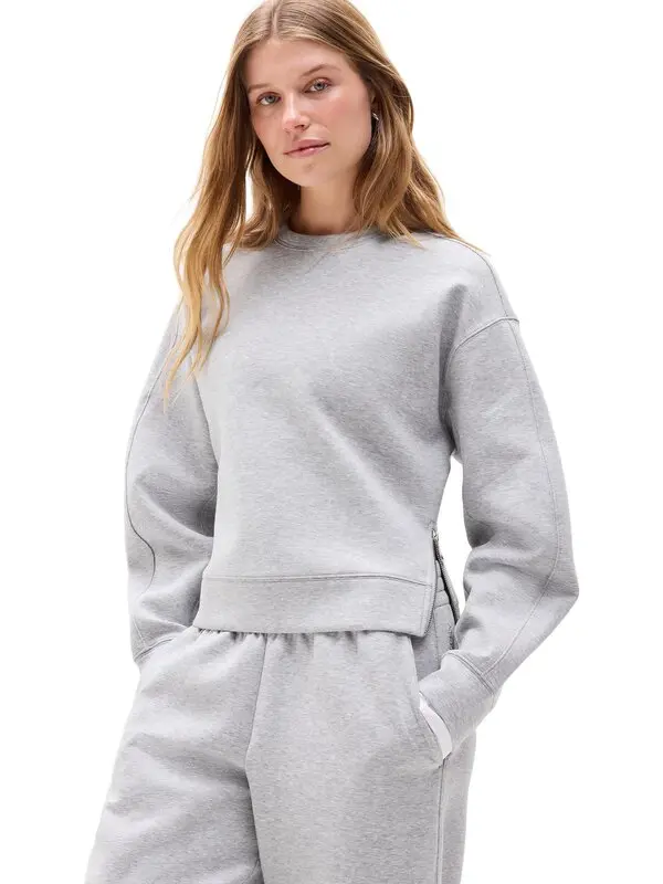 Athleta Form Knit Crew Neck Sweatshirt - Grey