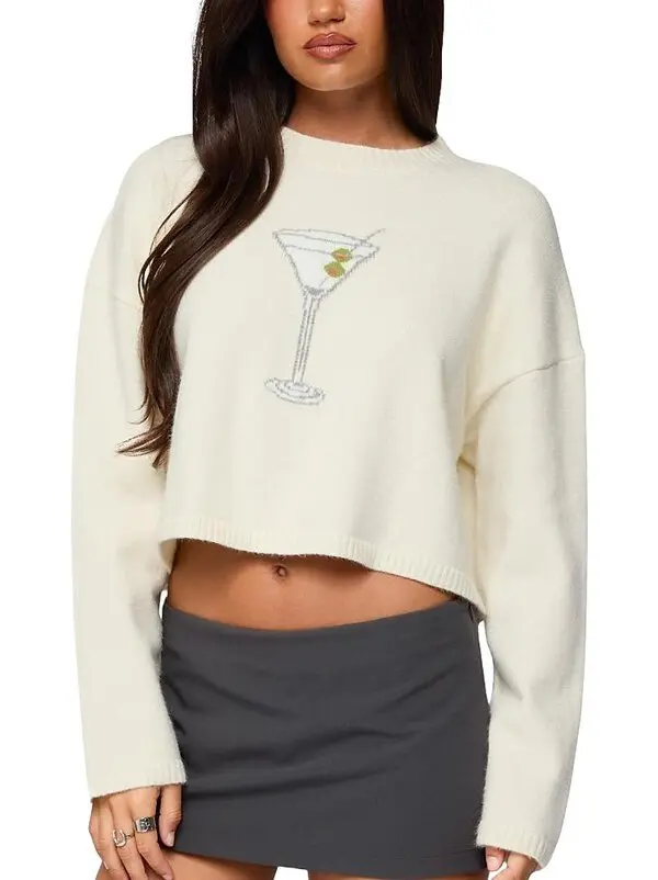 EDIKTED Martini Club Sweater - Cream