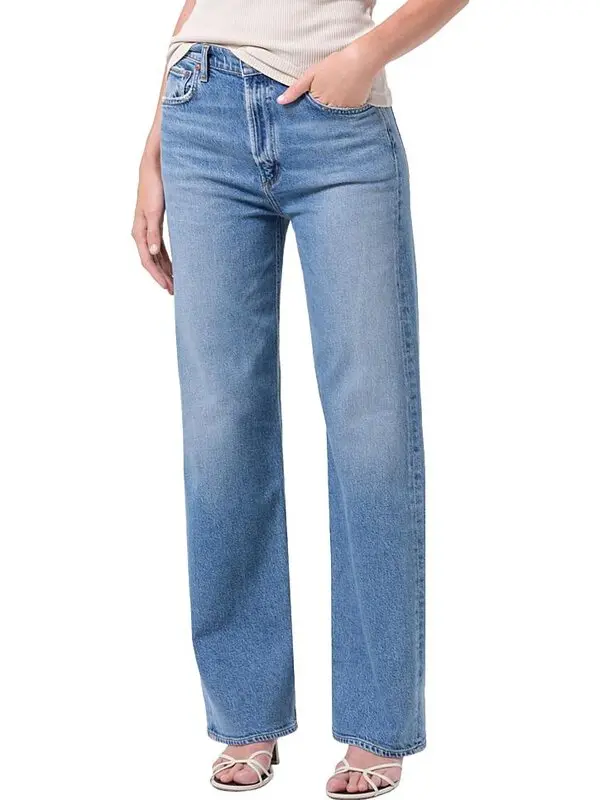 AGOLDE Ren High Rise Wide Leg Jeans - Measure