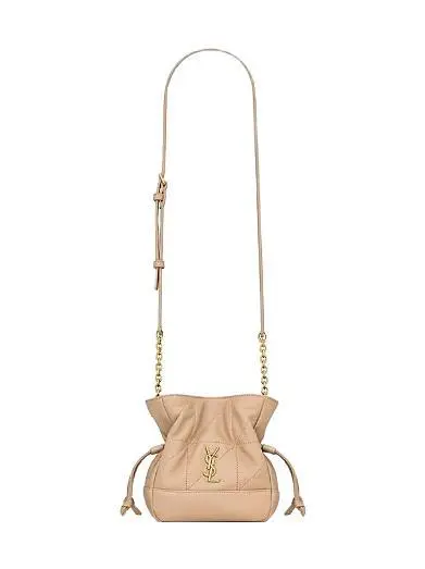 Saint Laurent Jamie Mini Shoulder Pouch - Clear Beige