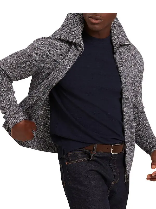 Ted Baker London Varink Funnel Neck Zip Sweater - Navy