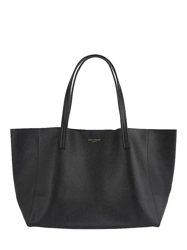 Kurt Geiger Violet Large Leather Shopper Tote - Black