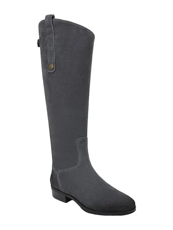 Sam Edelman Penny 2 Leather Riding Boots - Galaxy Gray