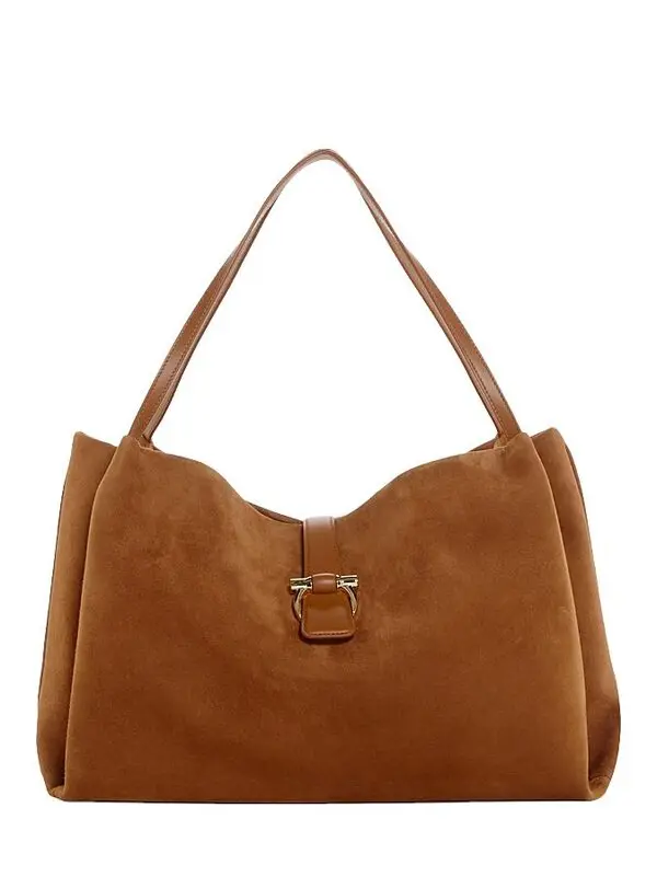 FERRAGAMO Suede Tote - Naturale