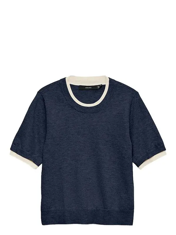 Vero Moda Vmwonderful Short Sleeve Sweater - Navy