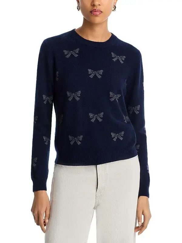 Jumper 1234 Cashmere Bow Sweater - Midnight Navy