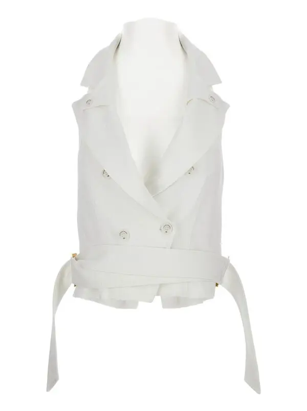 Elisabetta Franchi Double-breasted Vest - White