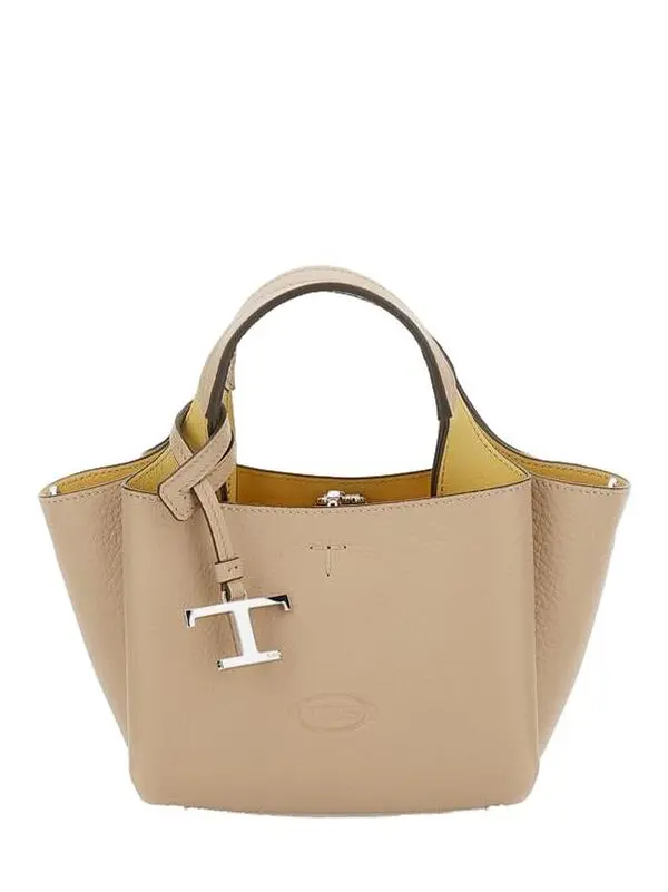 TOD'S Mini Leather Bag - Beige