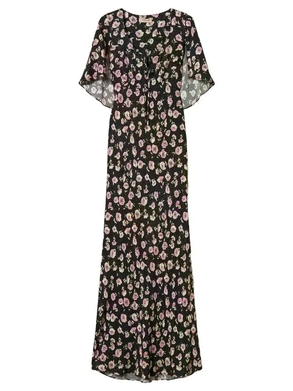 TWINSET Floral-print Maxi Dress - Black