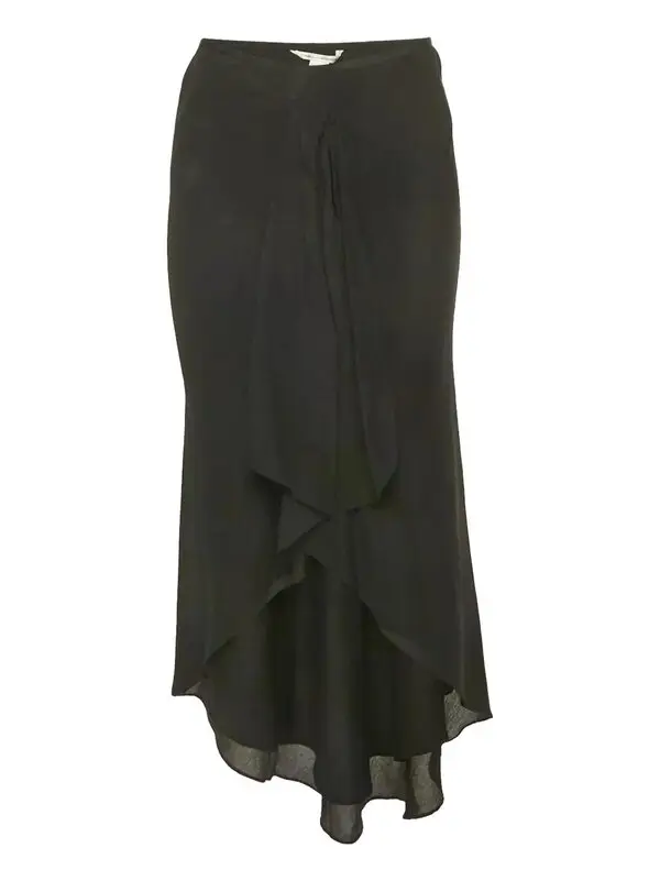 Diane Von Furstenberg Ruffled Asymmetric Skirt - Black