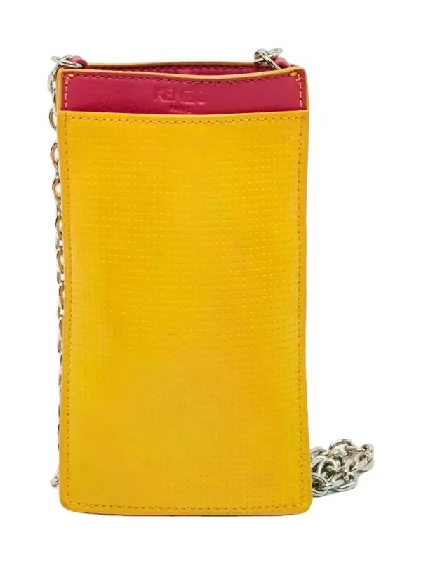 Kenzo Embossed-logo Chain Phone Bag - Yellow