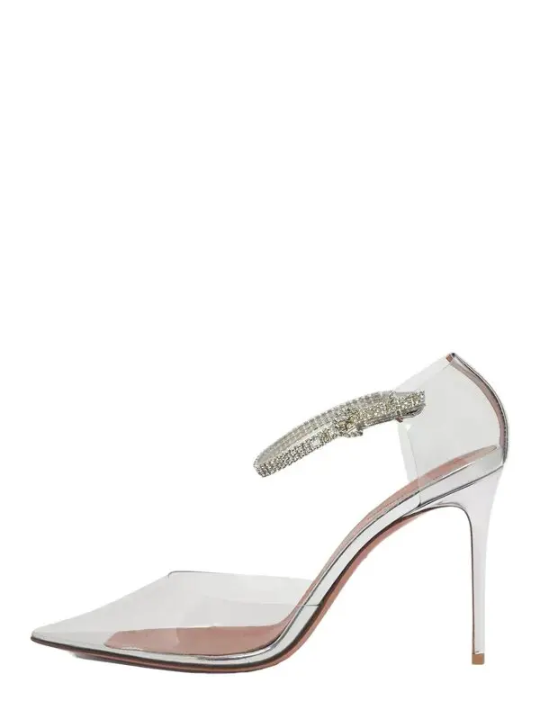 Amina Muaddi Ursina Crystal-embellished Pumps - White