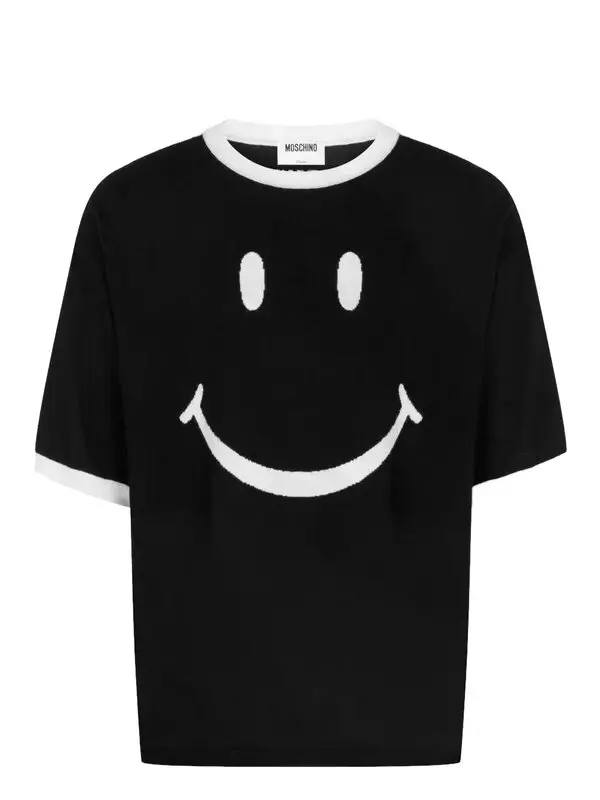 Moschino Smiley Intarsia T-shirt - Black