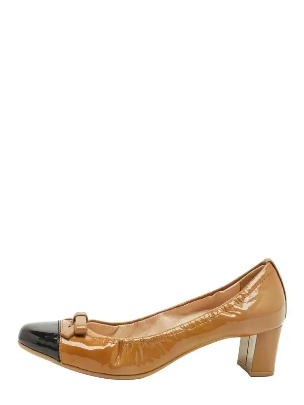Prada Cap-toe Bow Pumps - Brown