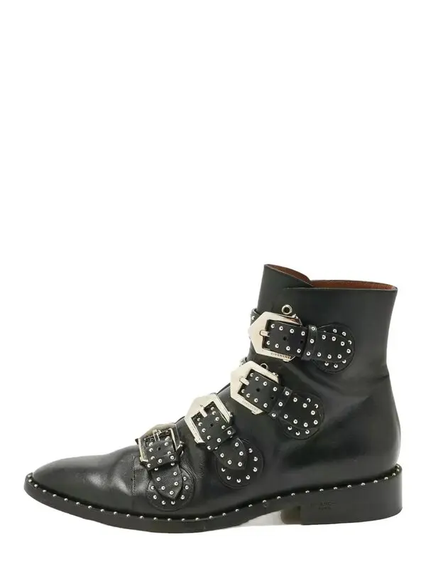 Givenchy Studded Buckle Ankle Boots - Black