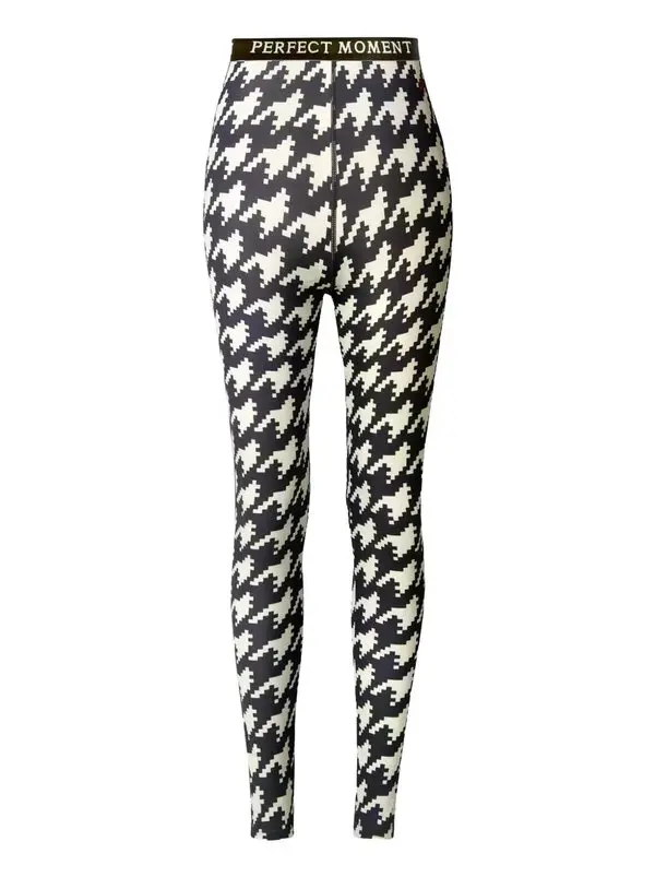 Perfect Moment Houndstooth Base Layer Leggings - Black