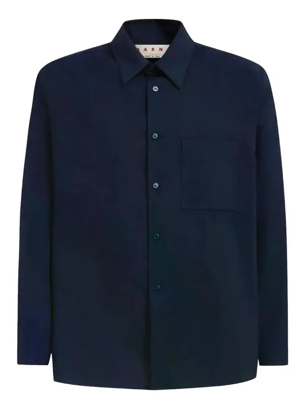 Marni Long-sleeve Wool Shirt - Blue