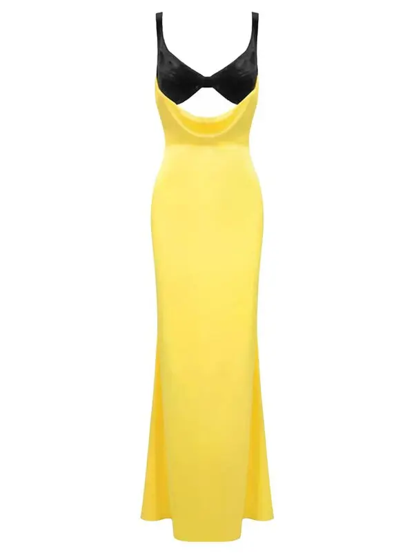 RASARIO Cut-out Maxi Dress - Yellow