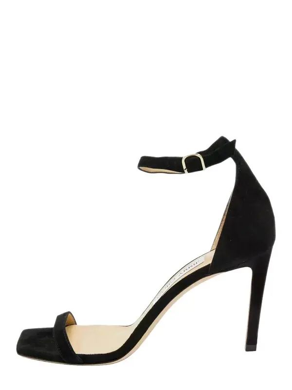 JIMMY CHOO Alva Suede Sandals - Black