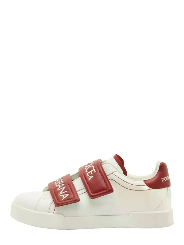 Dolce & Gabbana Leather Logo-strap Sneakers - White
