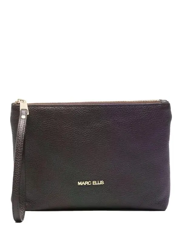 MARC ELLIS Logo-plaque Clutch Bag - Brown