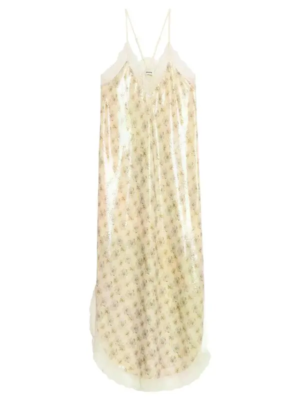 Zadig&Voltaire Ristyl Floral Midi Dress - Neutrals