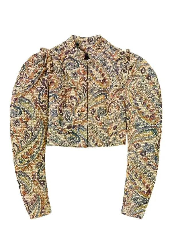 TWINSET Paisley Puff-sleeve Jacket - Neutrals