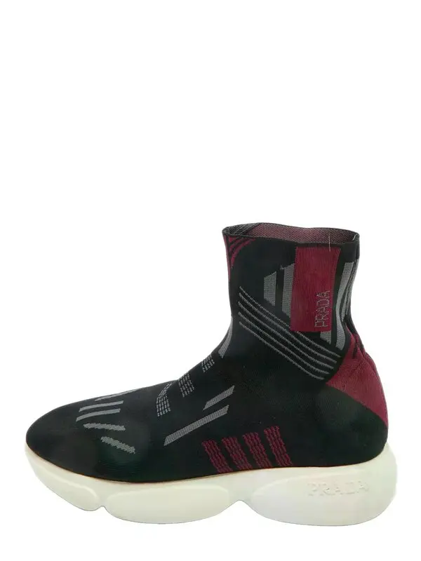 Prada High-top Sock Sneakers - Black