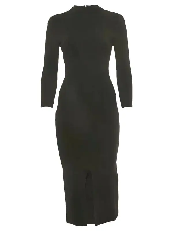 Alice + Olivia Rib Knit Midi Dress - Black