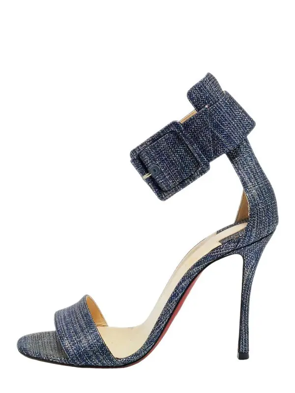 CHRISTIAN LOUBOUTIN Buckle-fastening Stiletto Sandals - Blue