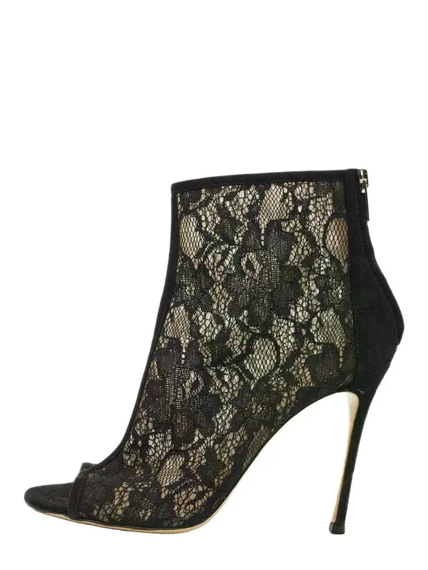 GIANVITO ROSSI Lace Ankle Boots - Black