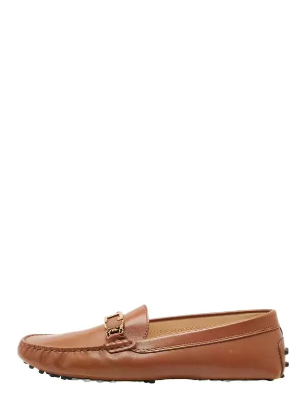TOD'S Logo-buckle Loafers - Brown
