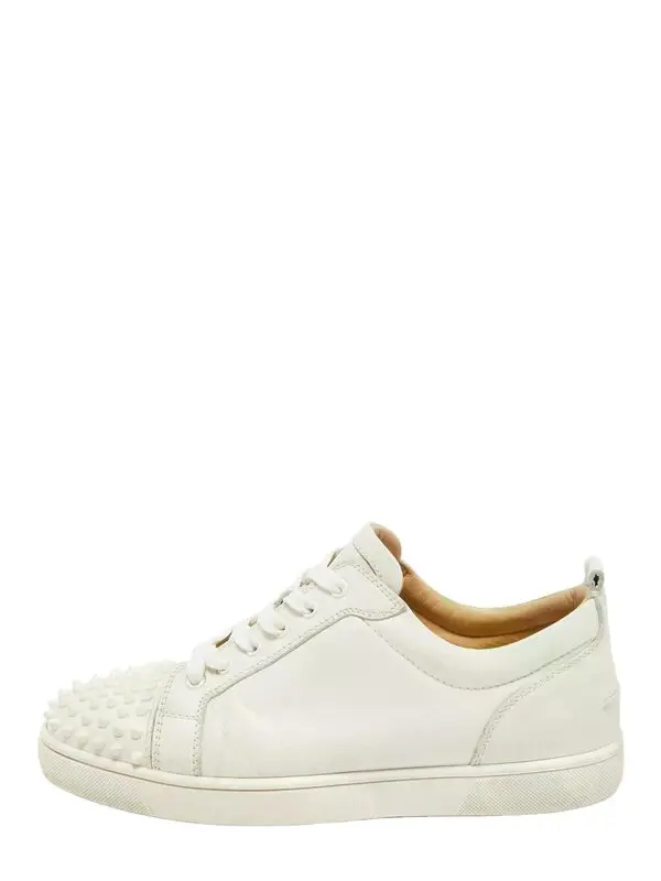 CHRISTIAN LOUBOUTIN Spikes Leather Sneakers - White